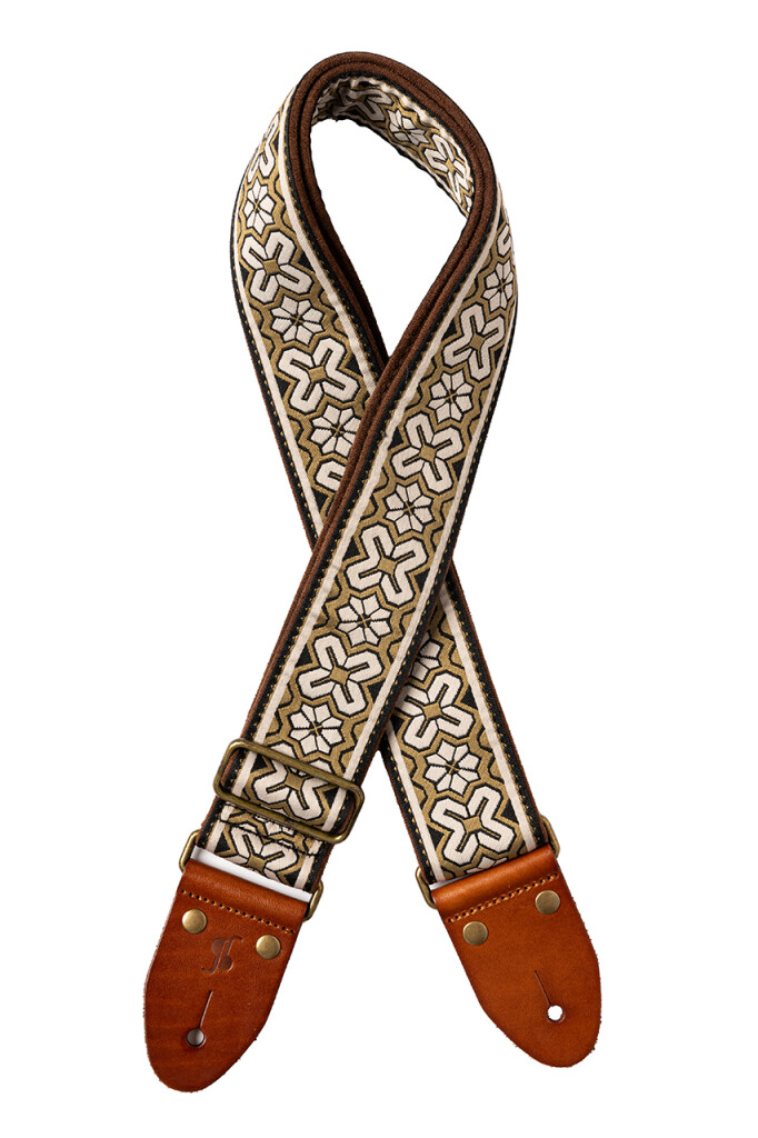 Woven nylon guitar strap with tiare pattern » Stagg