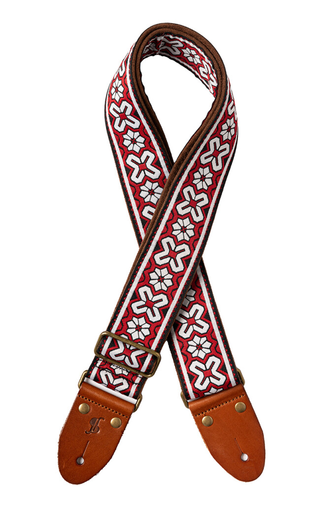 Woven nylon guitar strap with tiare pattern » Stagg