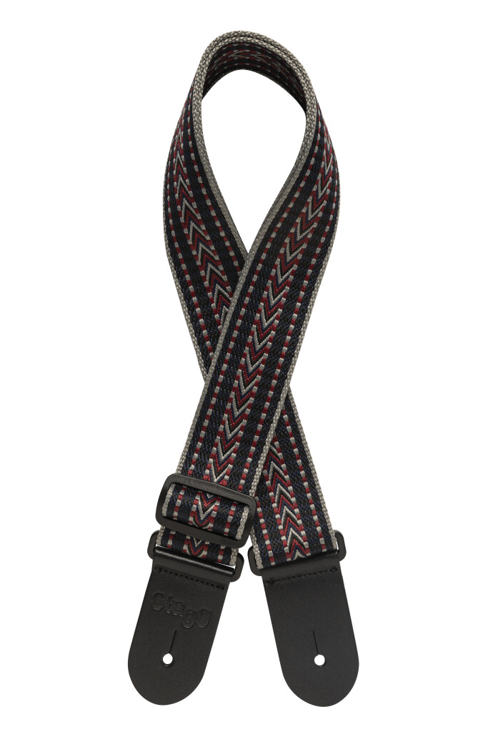 Woven cotton guitar strap with rafter pattern » Stagg