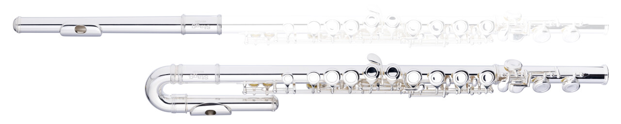 C flute, 2 head joints w/curved, closed holes... » Stagg