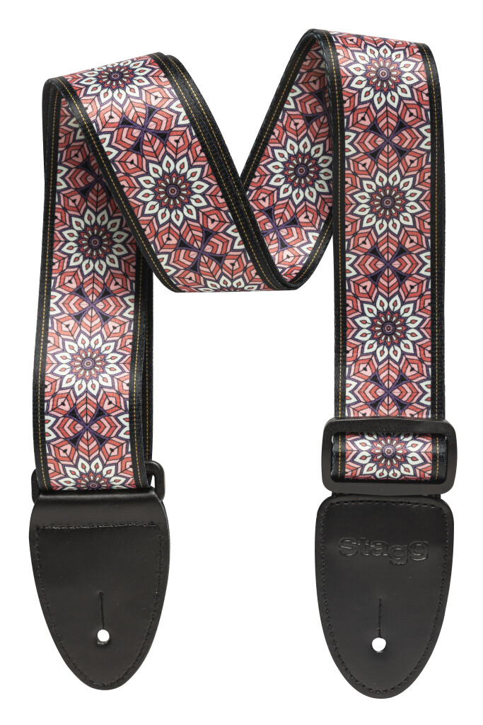 Terylene guitar strap with Mandala pattern » Stagg